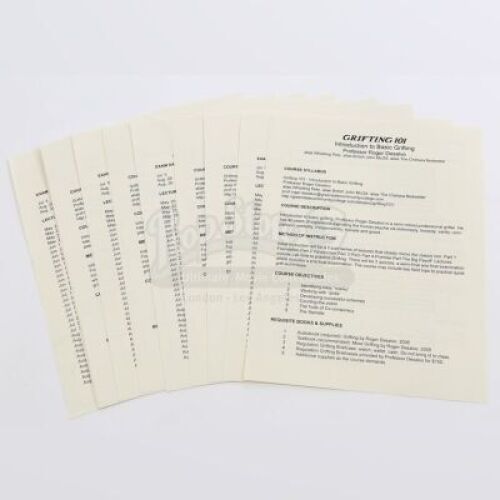 Lot # 248 - S6E09 - Grifting 101 : Seven Grifting 101 Syllabi