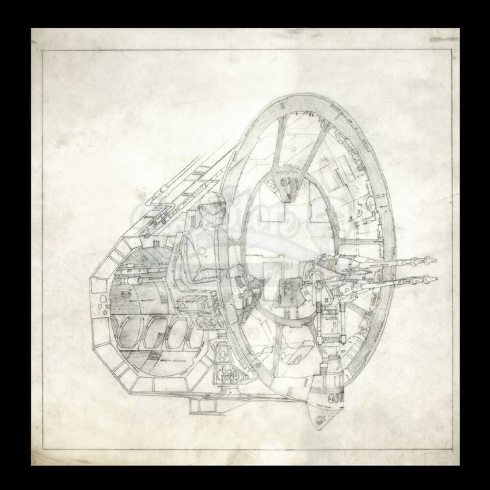 Lot # 4 - Harry Lange Auction - Hand-Drawn Exterior and Interior View ...