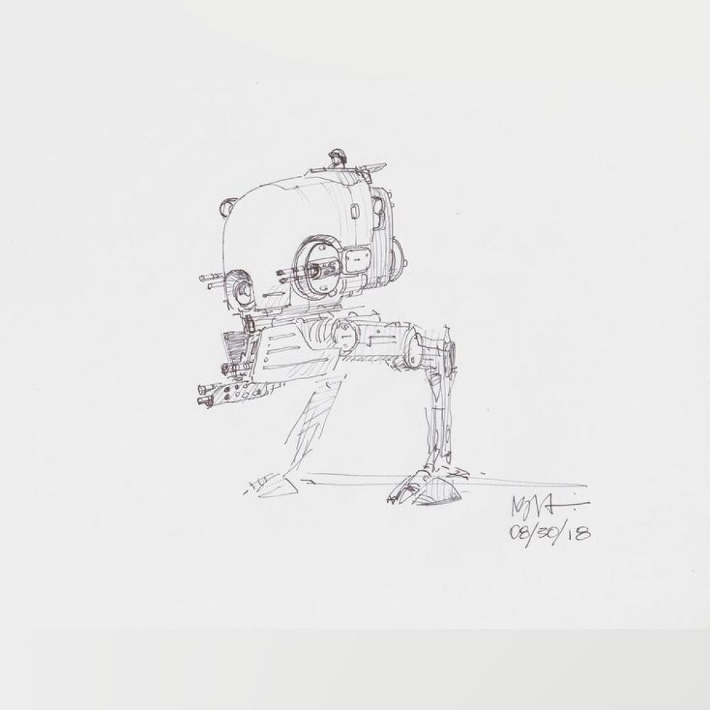 Lot # 2: Two-legged Walker Sketch - with Driver