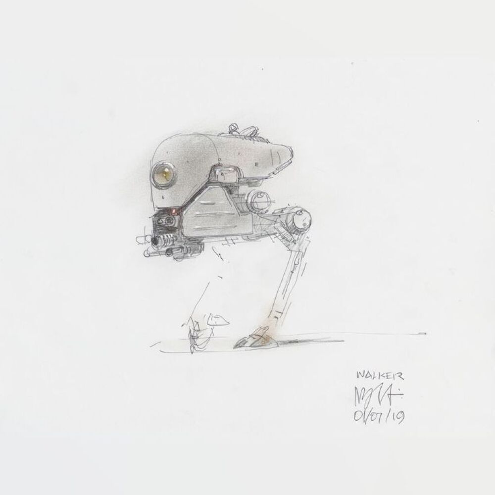 Lot # 101: Alternate Chicken Walker Colored Design Sketch