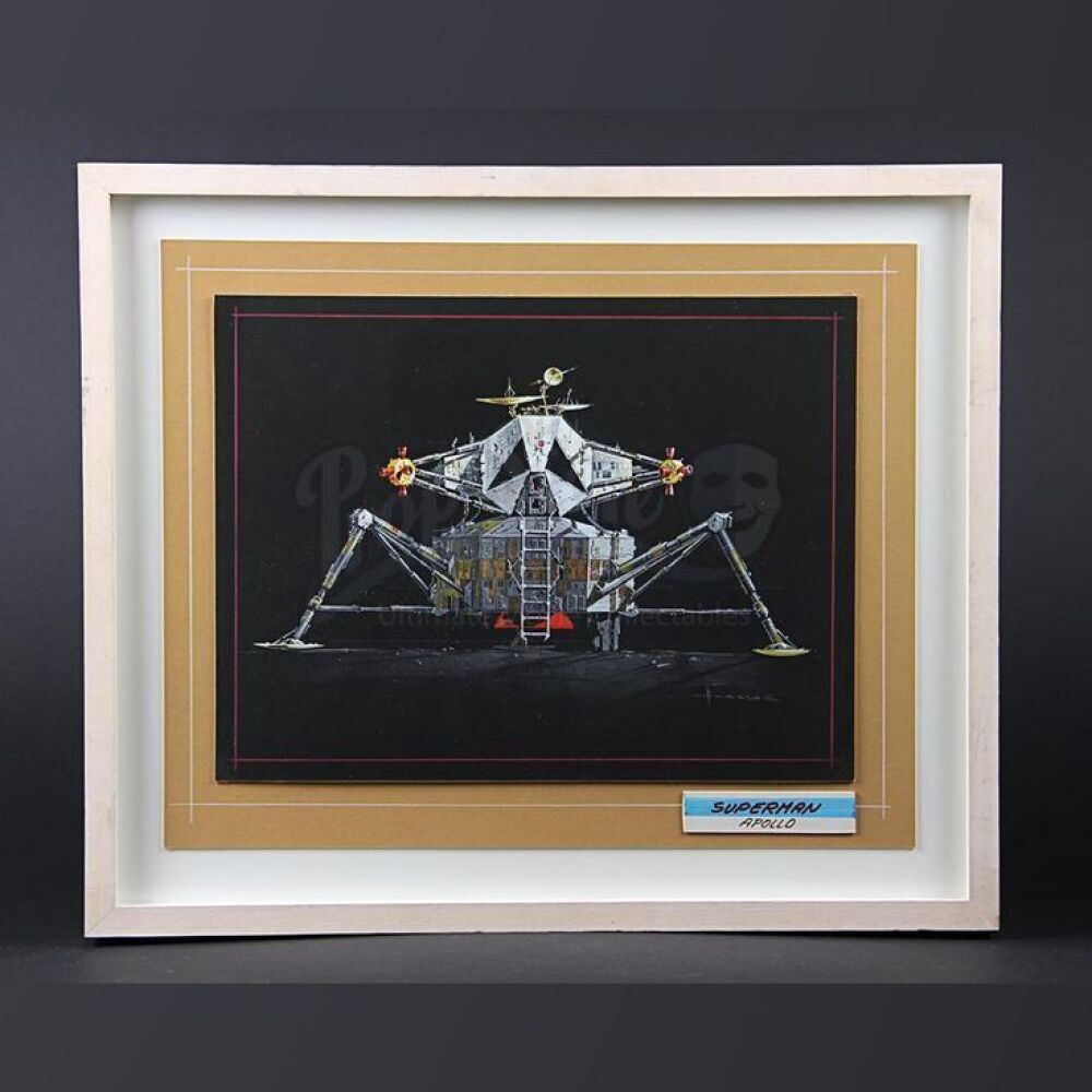 SUPERMAN II (1980) - Hand-Drawn Apollo Module Concept Artwork