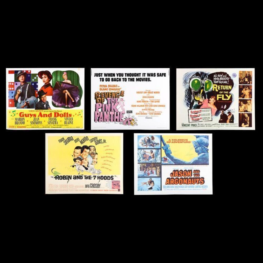 Lot #360 - VARIOUS PRODUCTIONS - Five US Half-Sheet Posters 1955-78