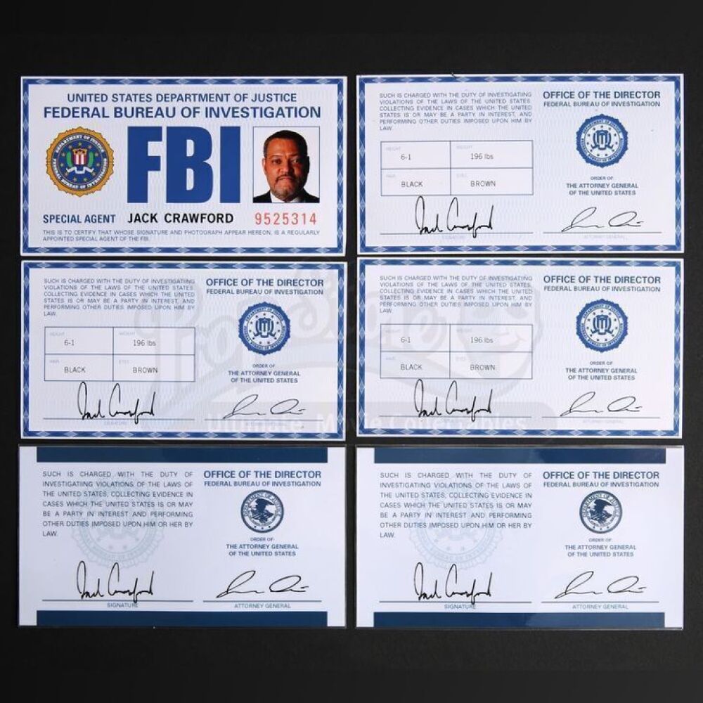 SEASONS 1-3Jack Crawford (Laurence Fishburne) FBI ID Cards