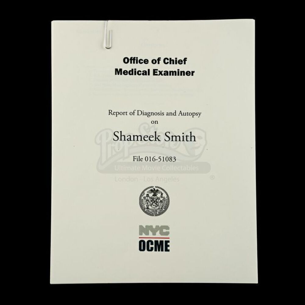 Lot # 555: Shameek Smith's Autopsy Report