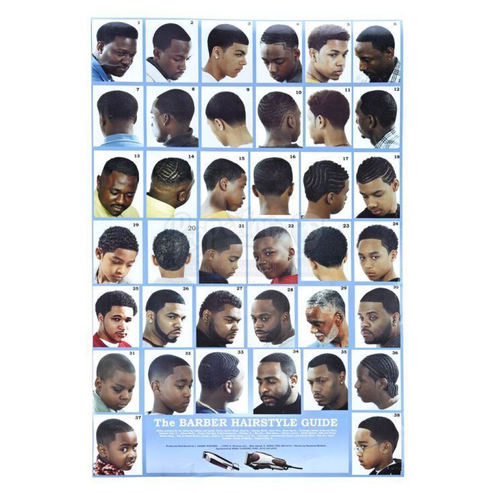 Lot # 571: Pop's Barber Shop Haircut Styles Poster