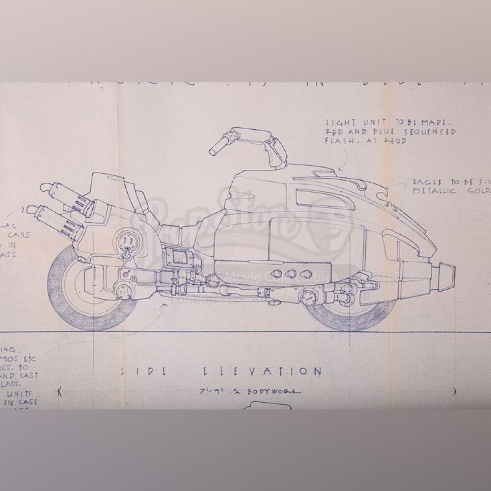 Lot #442 - JUDGE DREDD (1995) - Long Walk Flag, Sign and Lawmaster Bike ...
