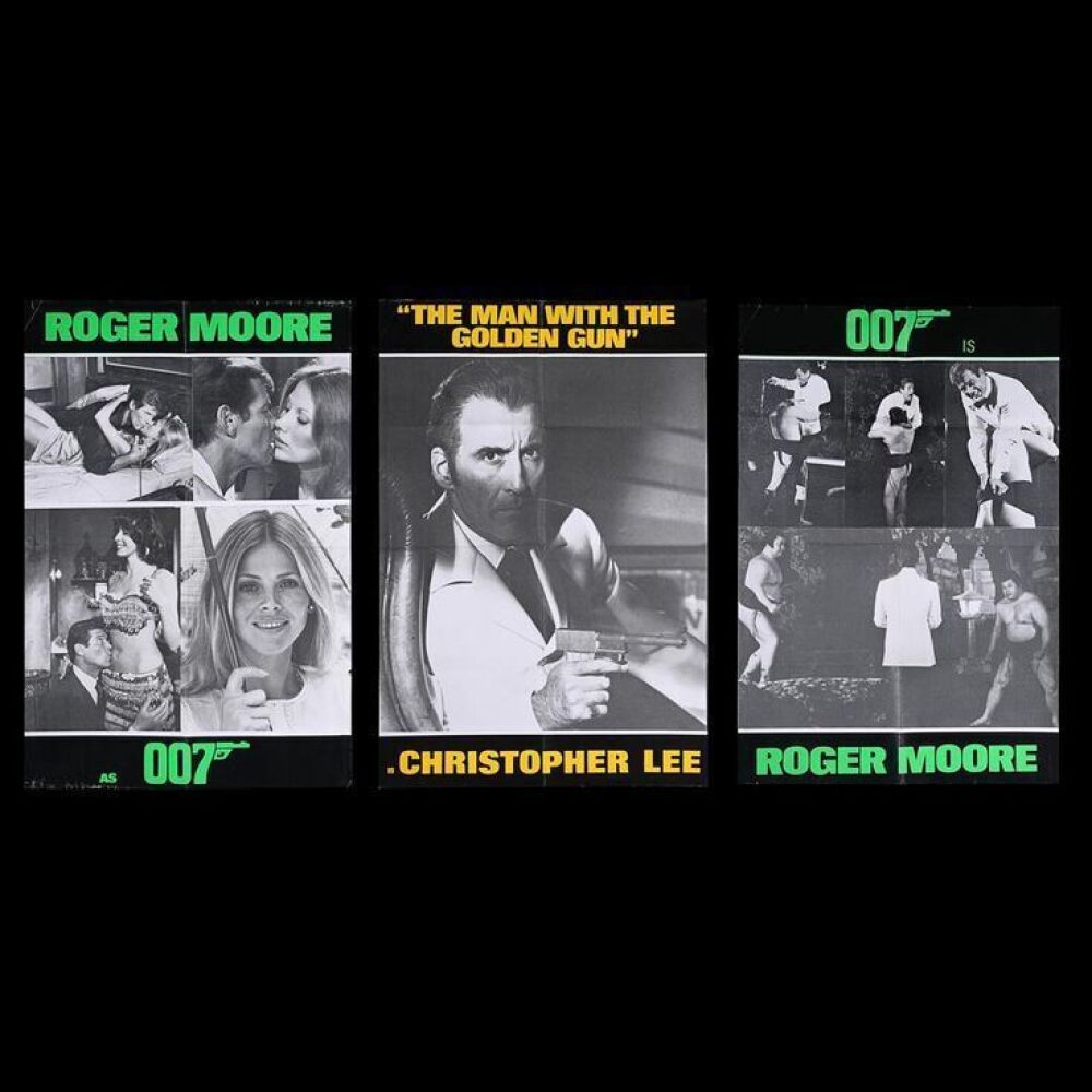 Lot #95 - THE MAN WITH THE GOLDEN GUN (1974) - Three UK Marler Haley ...