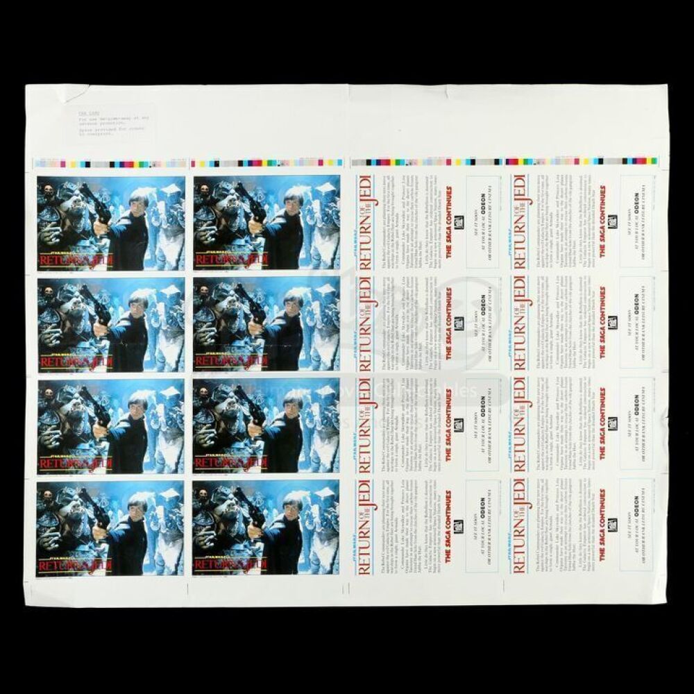 Lot # 410: ROTJ Promotional Fan Card Proofs [Kazanjian Collection]