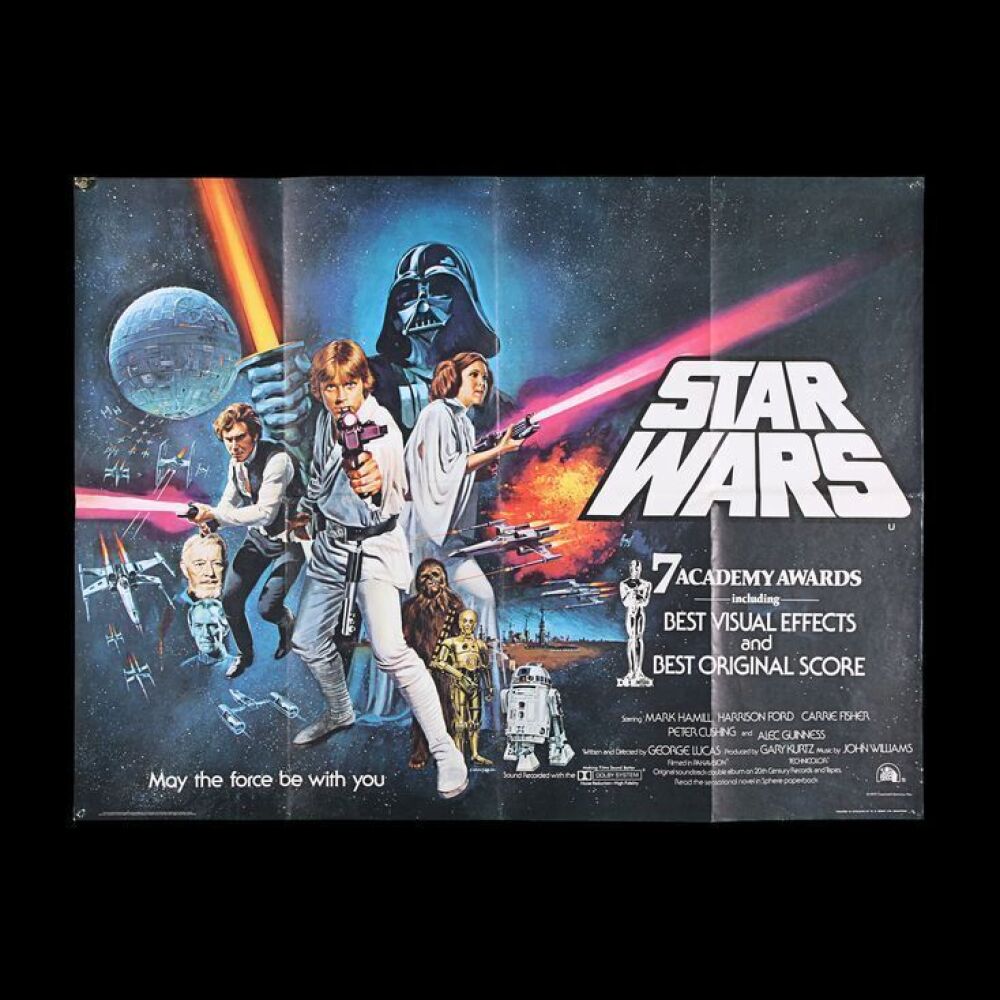 Lot #6 - STAR WARS: A NEW HOPE (1977) - UK Quad Poster Style C Awards ...