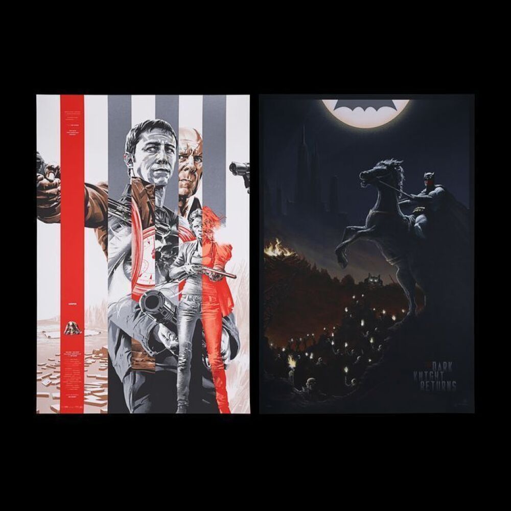 Lot #254 - LOOPER (2012) & THE DARK KNIGHT RETURNS (2014) - Two Mondo ...