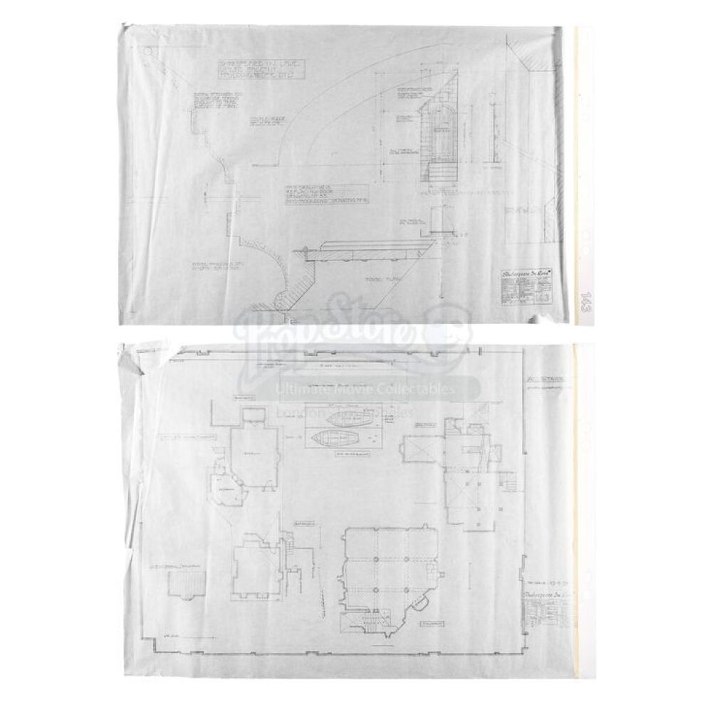 Lot #158 - Shakespeare In Love - Stage and Balcony Blueprints