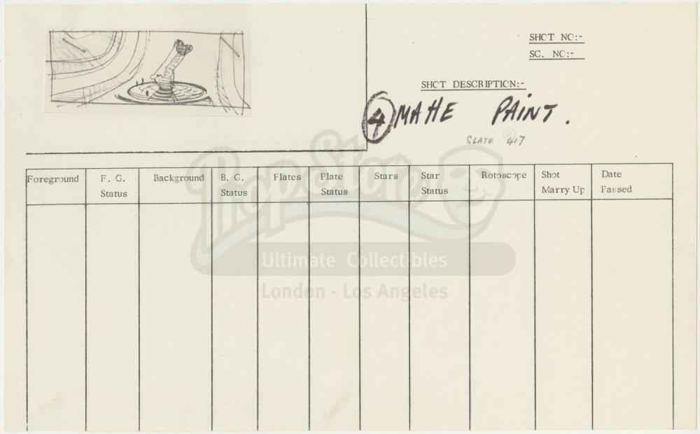 Lot #13 - ALIEN (1979) - Hand-Drawn Ridley Scott Ridleygram Miniatures ...