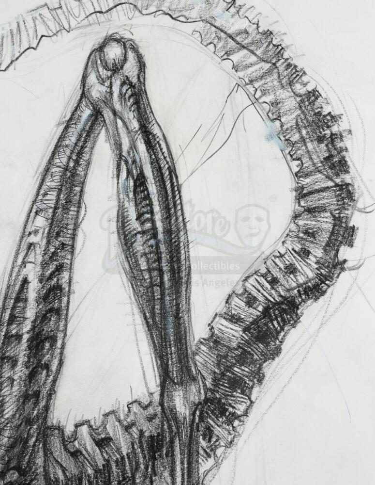 Lot #36 - ALIEN: RESURRECTION (1997) - Large Hand-Drawn Xenomorph ...