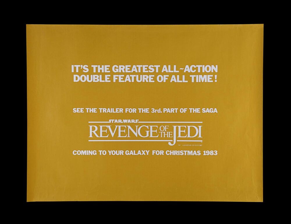 Lot #317 - STAR WARS: RETURN OF THE JEDI (1983) - Advance Teaser Quad, 1982