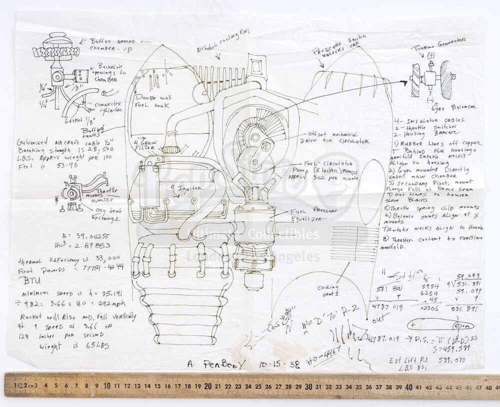 Lot #594 - THE ROCKETEER (1991) - A. Peevy Peabody's Hand-drawn (Alan ...