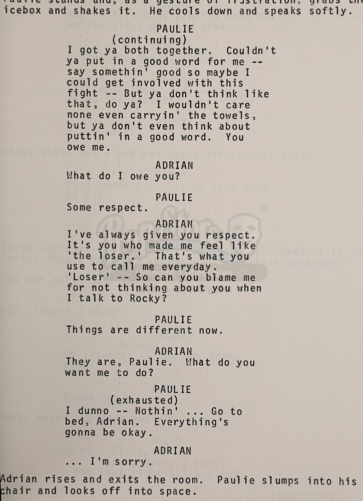 Lot #597 - ROCKY (1976) - Revised Script