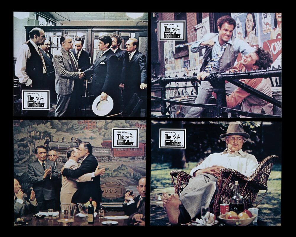 Lot #112 - THE GODFATHER (1973) - Eight British Front of House Cards, 1973