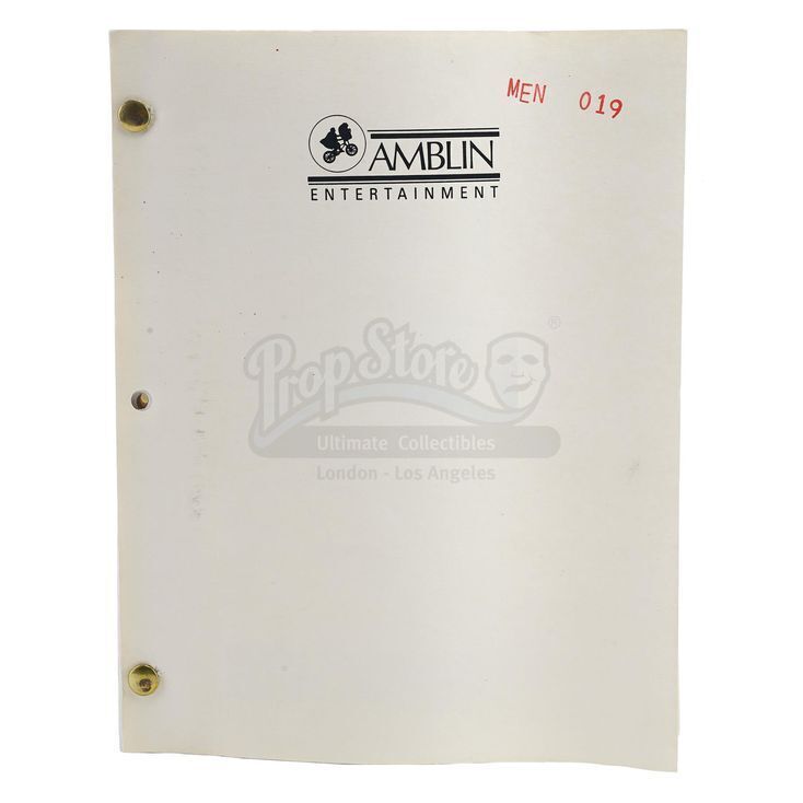Lot # 877: MEN IN BLACK (1997) - Amblin Revised Production Script