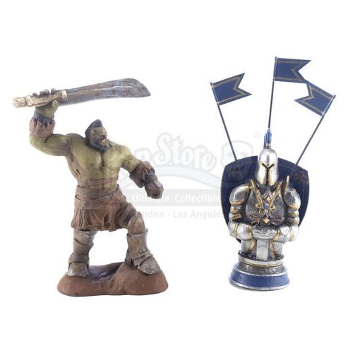 Lot # 1335: WARCRAFT (2016) - War Room Orc and Alliance Map Markers