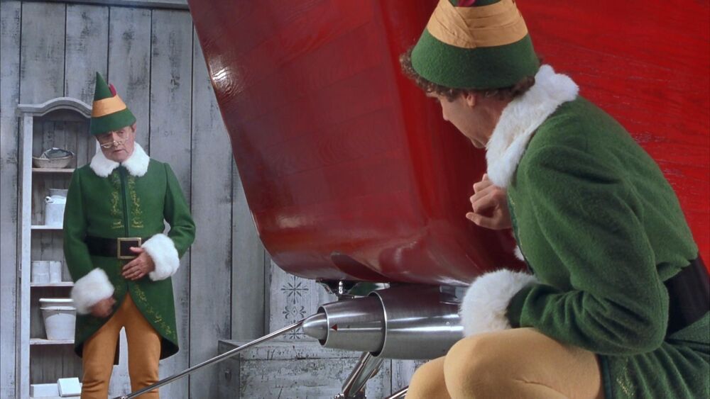 Lot #94 - ELF (2003) - Santa's (Ed Asner) Hero Kringle 3000 Sleigh Jet ...