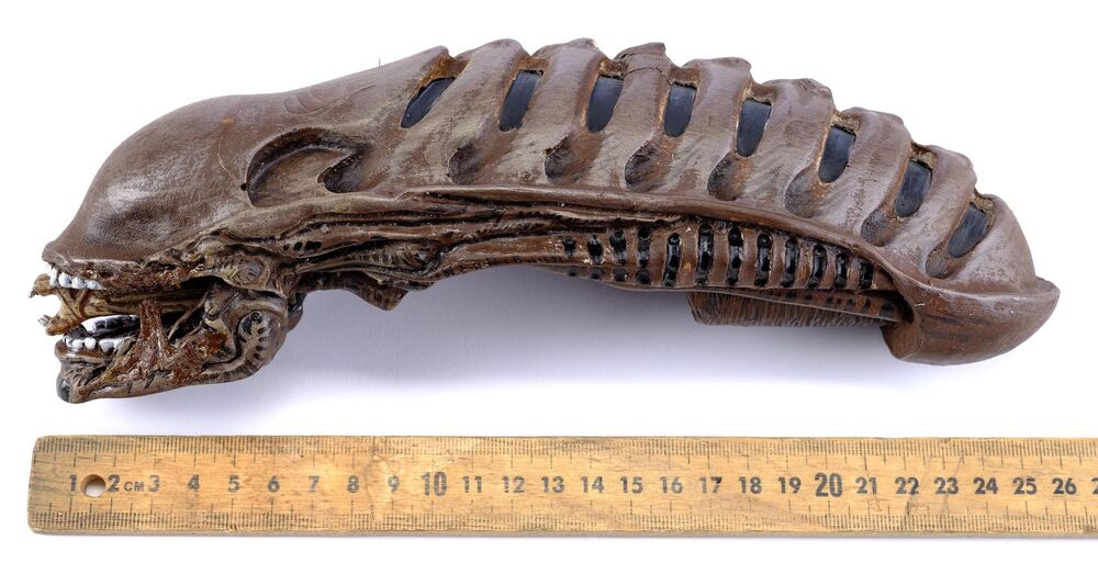 Lot #18 - ALIEN 3 (1992) - 1/4 Scale Rod Xenomorph Puppet Head