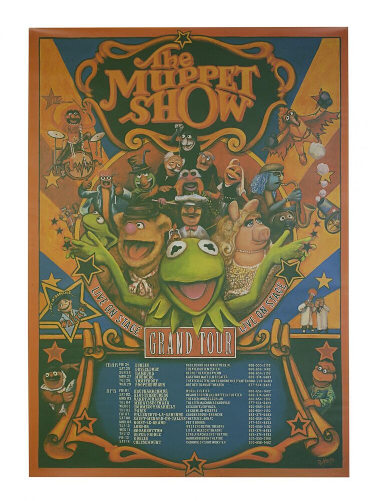Lot #800 - MUPPETS MOST WANTED (2014) - The Muppet Show Grand Tour Poster