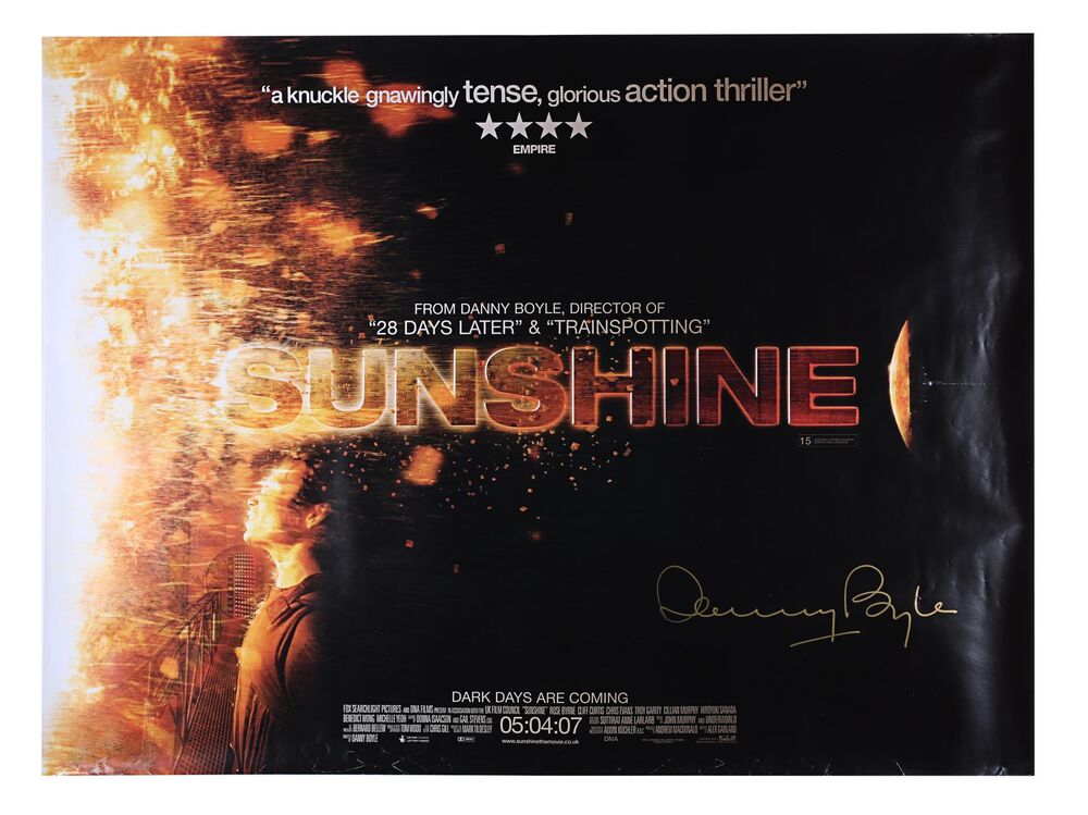 Lot #1024 - SUNSHINE (2007) - Danny Boyle Autographed Quad Poster