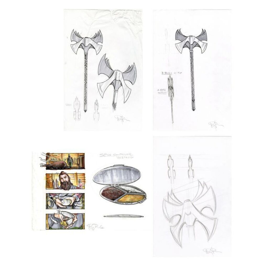 Lot # 948: Marvel Studios' Thor (2011) - Set of Four Hand-Illustrated ...