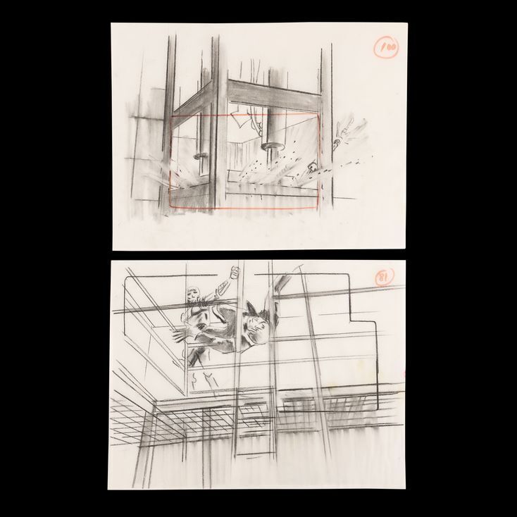 Lot # 1350: The Terminator (1984) - Set of Two Hand-drawn Factory ...