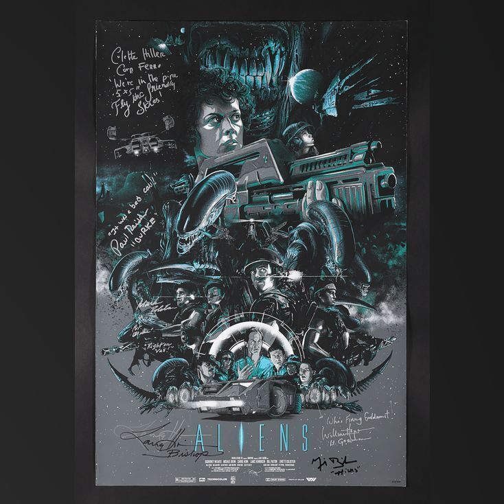 Lot #11 - ALIENS (1986) - Michael Biehn, Lance Henriksen, Paul Reiser ...