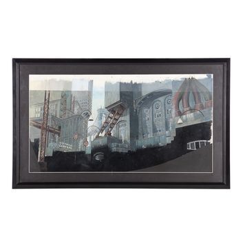 Lot # 61 : BATMAN (1989) - Gotham City Matte Painting