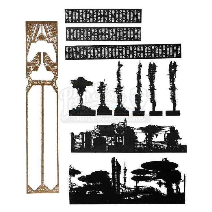 BLADE RUNNER (1982) - Los Angeles Skyline Miniature Components