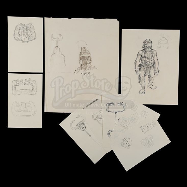 CONAN THE BARBARIAN (1982) - Ron Cobb Hand-Drawn Thulsa Doom Helmet ...