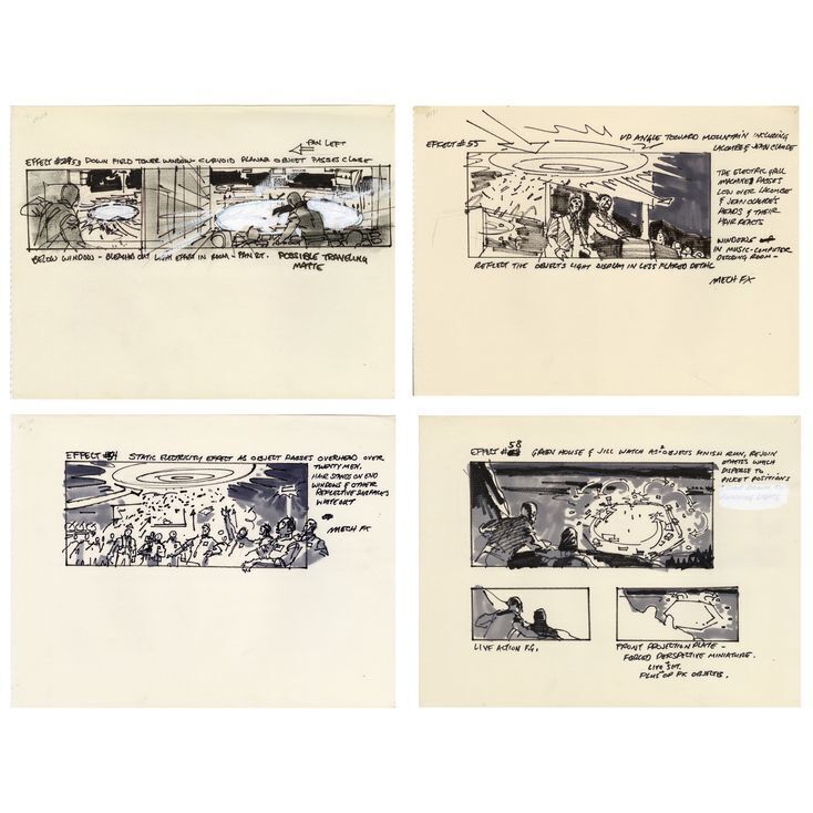 Lot # 175: CLOSE ENCOUNTERS OF THE THIRD KIND (1977) - Set of Four Hand ...