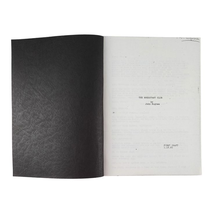 Lot # 528: THE BREAKFAST CLUB (1985) - First Draft Script