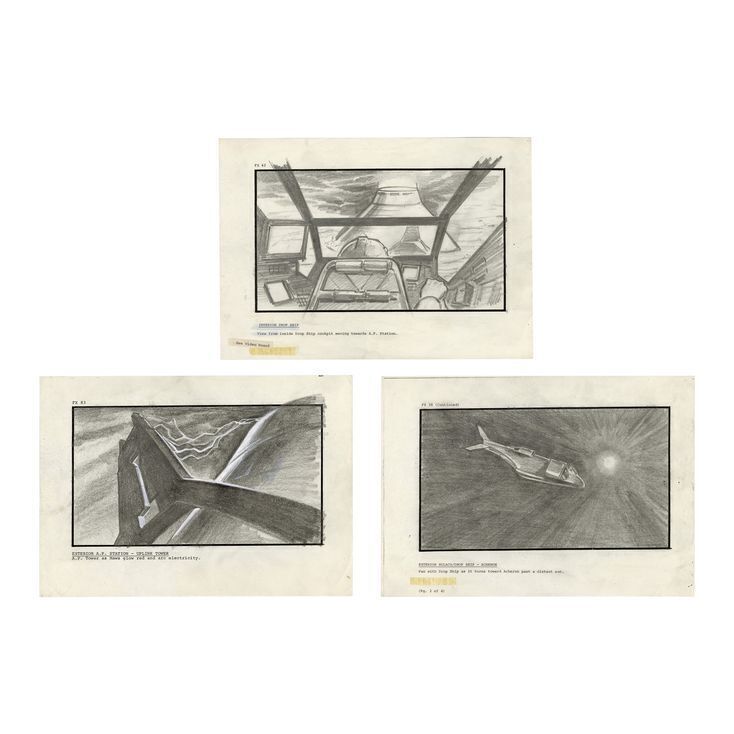 Lot # 507: ALIENS (1986) - Set of Three Hand-Illustrated Dropship ...