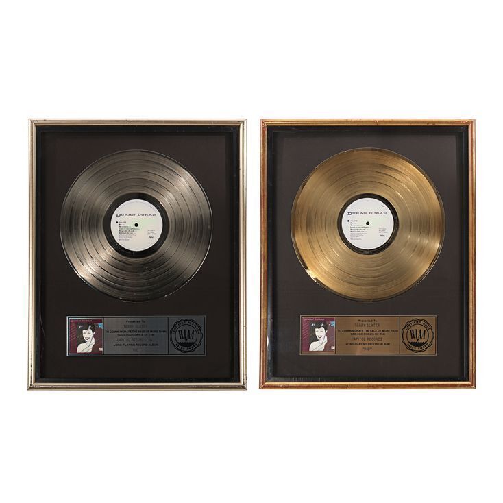 Lot # 509: DURAN DURAN - Rio Album Gold and Platinum Discs