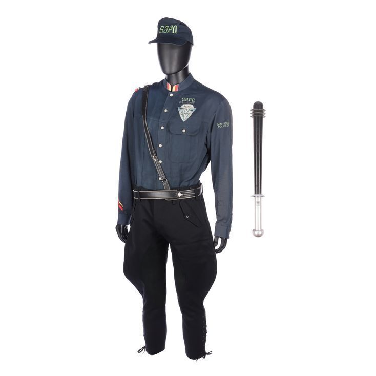 Lot # 1033: DEMOLITION MAN (1993) - Male SAPD Uniform and Stunt Baton