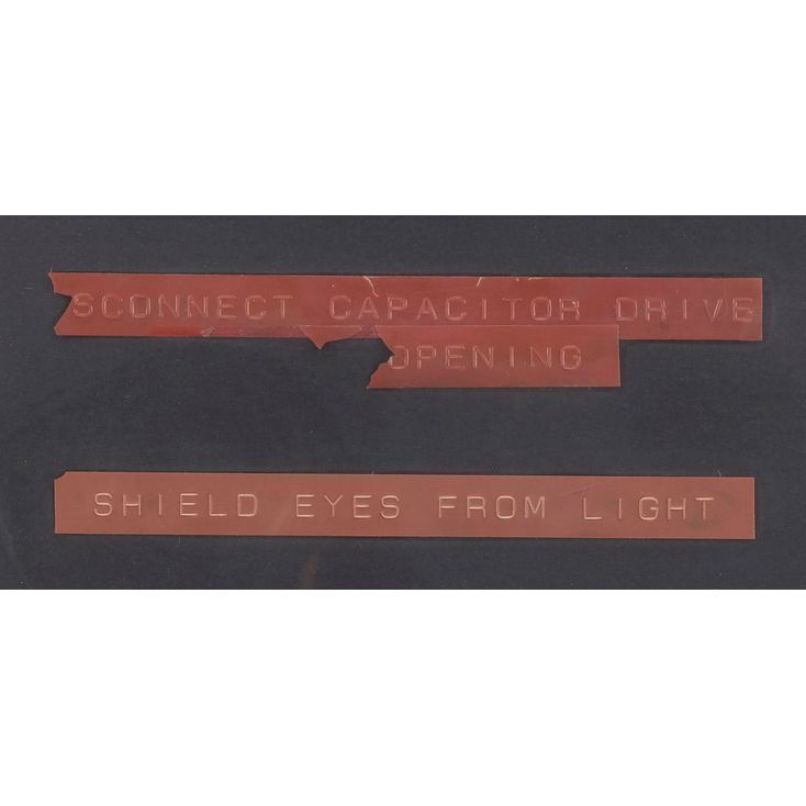 20. Framed A (Hero) Car DeLorean Time Machine Flux Capacitor Labels ...