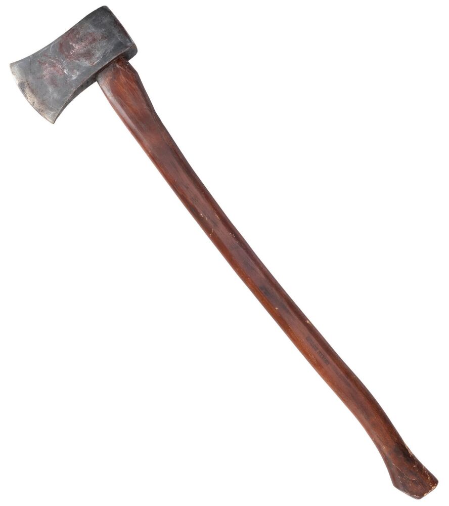 Lot #374: Man in the Mask's (Damian Maffei) Bloodied Axe ### STRANGERS ...