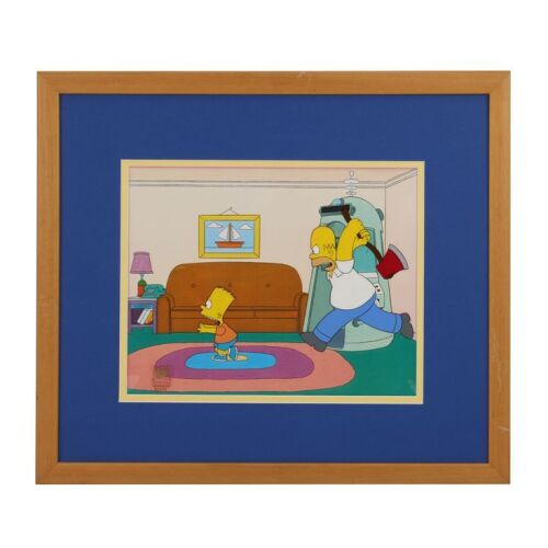 2236. Framed Homer Chasing Bart Original Production Cel From Treehouse ...